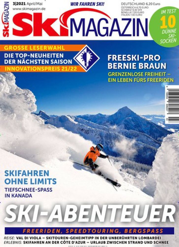 Ski Magazin Abo für 39,60 € mit 15,00 € Prämie bestellen - Abo24